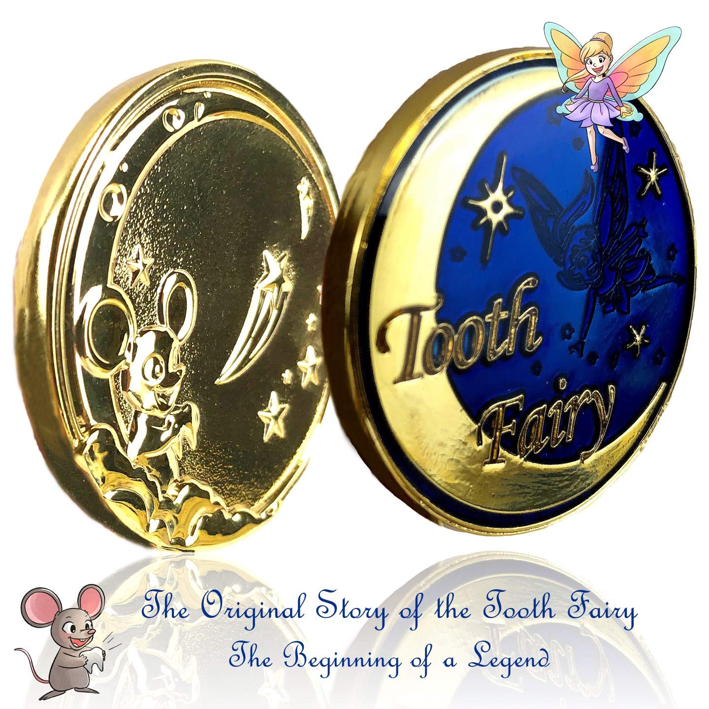 for Boys Tooth Fairy Gift Set Gold Coin and Tooth Fairy Book for Boys