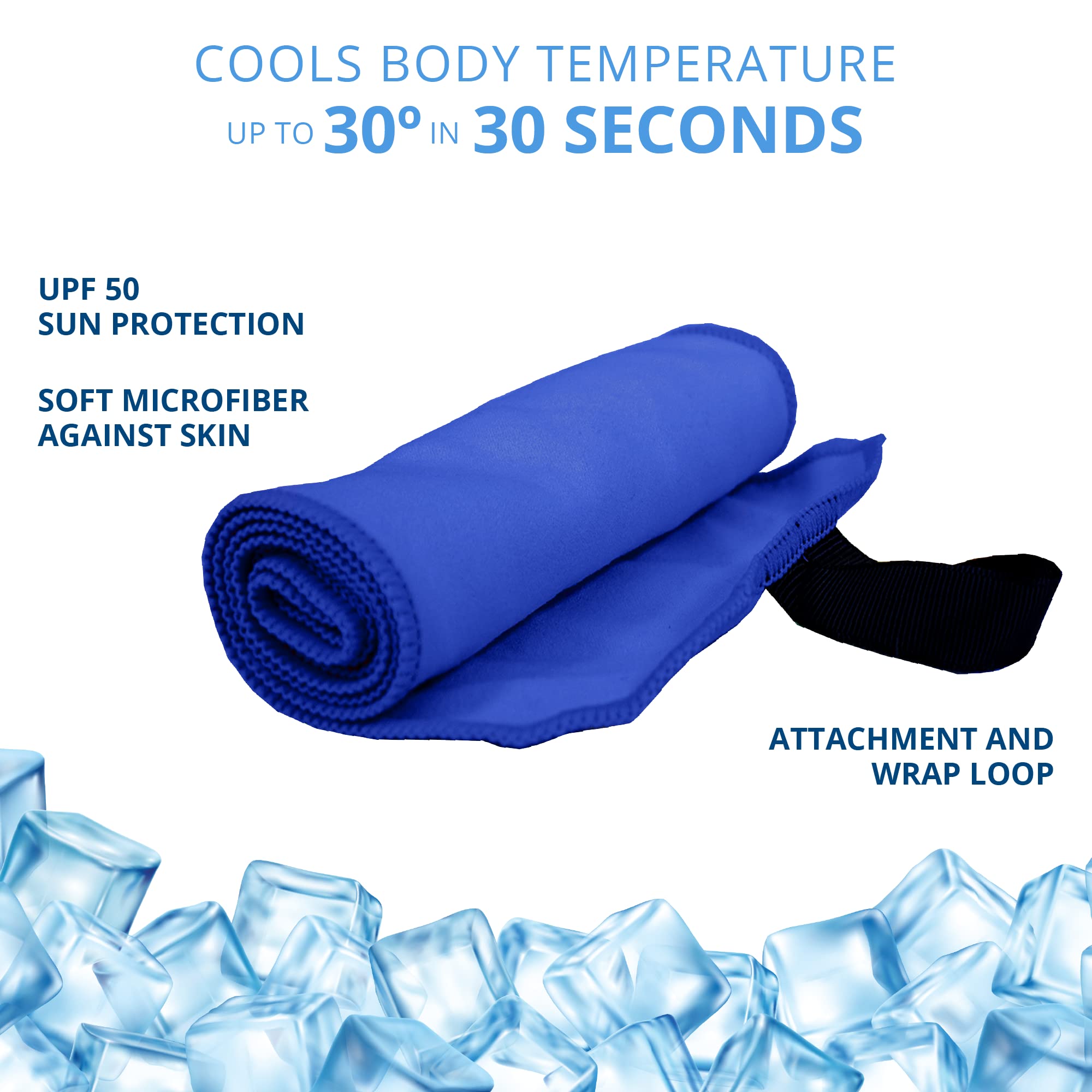 FROGG TOGGS Chilly Pad Pro Sport Microfiber Instant Cooling Towel, Machine Washable, Reusable 31"x6"