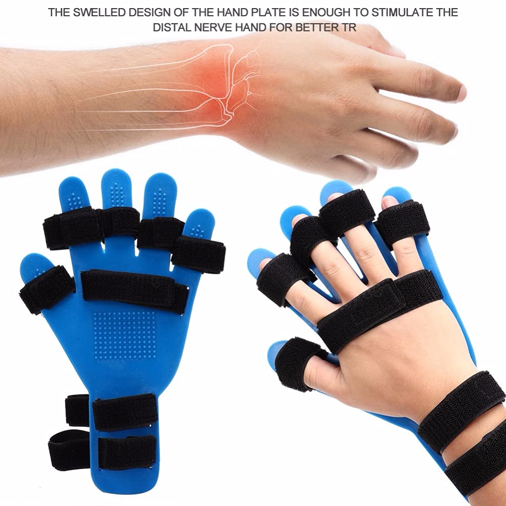 Finger Training Device,Stroke Rehab Equipment Finger Orthotics Fingerboard Stroke Hemiplegia Finger Orthotics Points for Stroke/Hemiplegia/Traumatic Brain Injury Suitable for Left and Right Han
