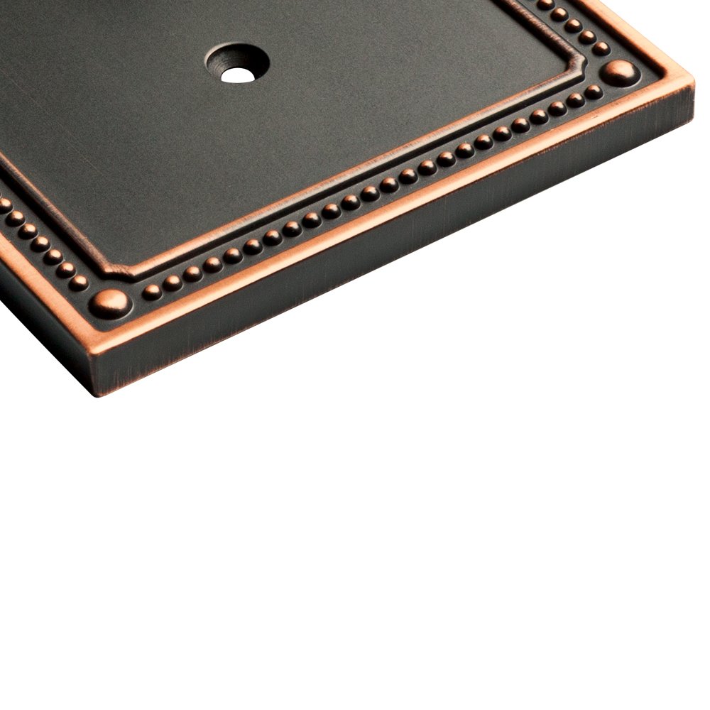 Franklin Brass Classic Beaded (3-Pack) Decorative Light Switch Cover Bronze w/Copper Highlights Lights 1-Gang Decorator/Rocker Wall Plate Single Switch Plate Cover Electric Outlet Covers W35060M-VBC-C