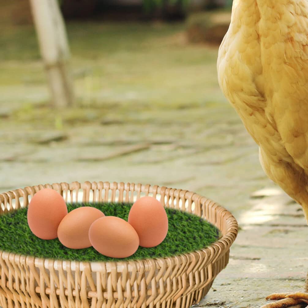 FOMIYES 10Pcs Chicken Nesting Box Pads, Washable Fake Turf Mats, Artificial Grass Carpet, Reusable Hen Nest Boxes Pad for Chicken Bedding Nesting 7.86 in
