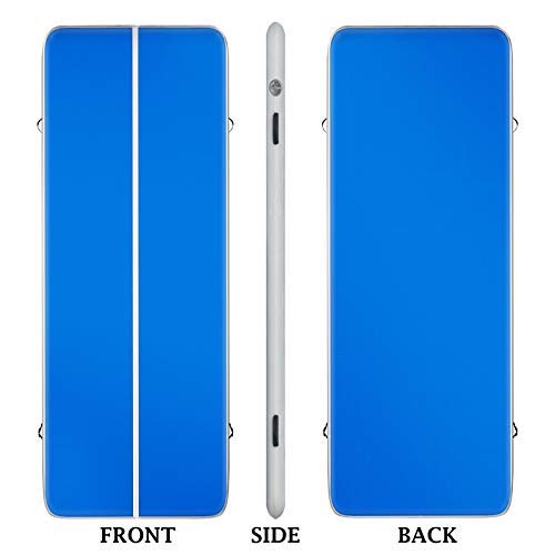 GLANT 13ft/16ft/20ft/23ft/27ft/30ft/40ft/50ft Inflatable Gymnastics Airtrack Tumbling Mat Air Track Floor Mats with Electric Pump for Home Use/Training (Blue, 30ft (L) x3.3ft(W) x8(H))