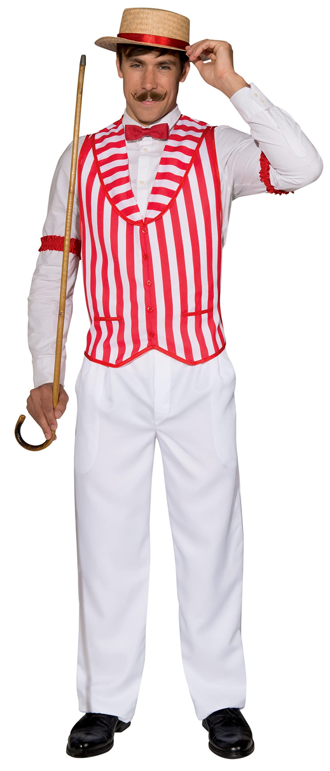 Forum Novelties Men's Standard Barbershop Quartet Vest, Red, White
