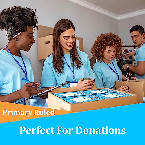 Primary Composition Notebook K-2, Primary Journal Grades K-2 ABC & Animal Print Cover, Pre K Primary Journal, 100 sheets/200 Pages Composition Book with Picture Space 9.75″ x 7.5″ (48 Pack, Blue)