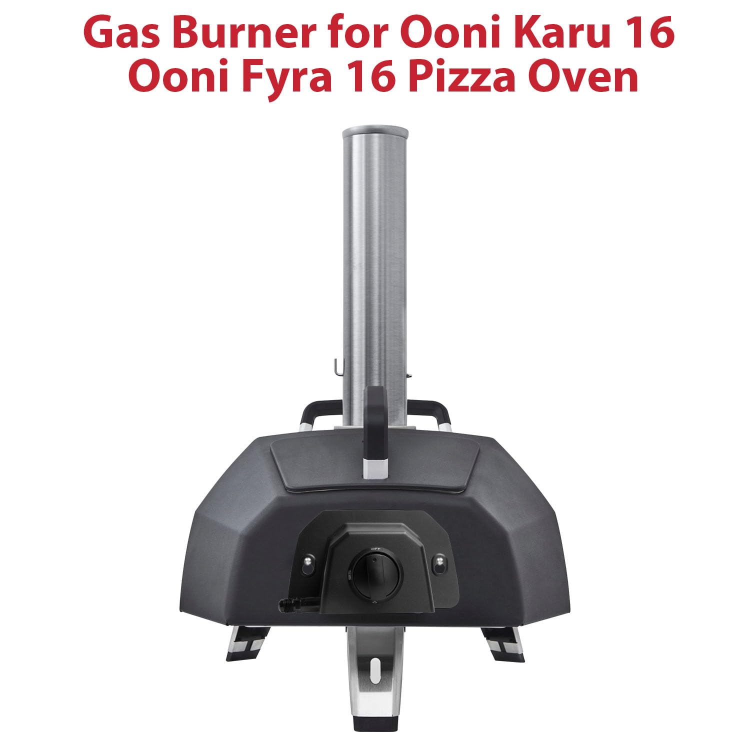 Gas Burner for Ooni Karu 16 Gas Burner Attachment, Gas Burner Attachment Replacement for Ooni Karu 16 Multi-Fuel Outdoo Pizza Oven & Wood Fired Pizza Oven