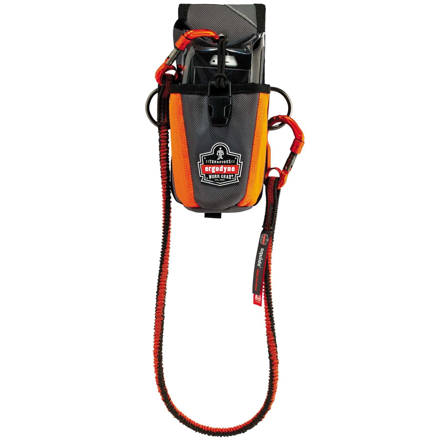 Water Resistant Phone Pouch, Zippered Cell Phone Sleeve, Attaches to Tool Lanyard, Standard Size, Ergodyne Squids 3760S