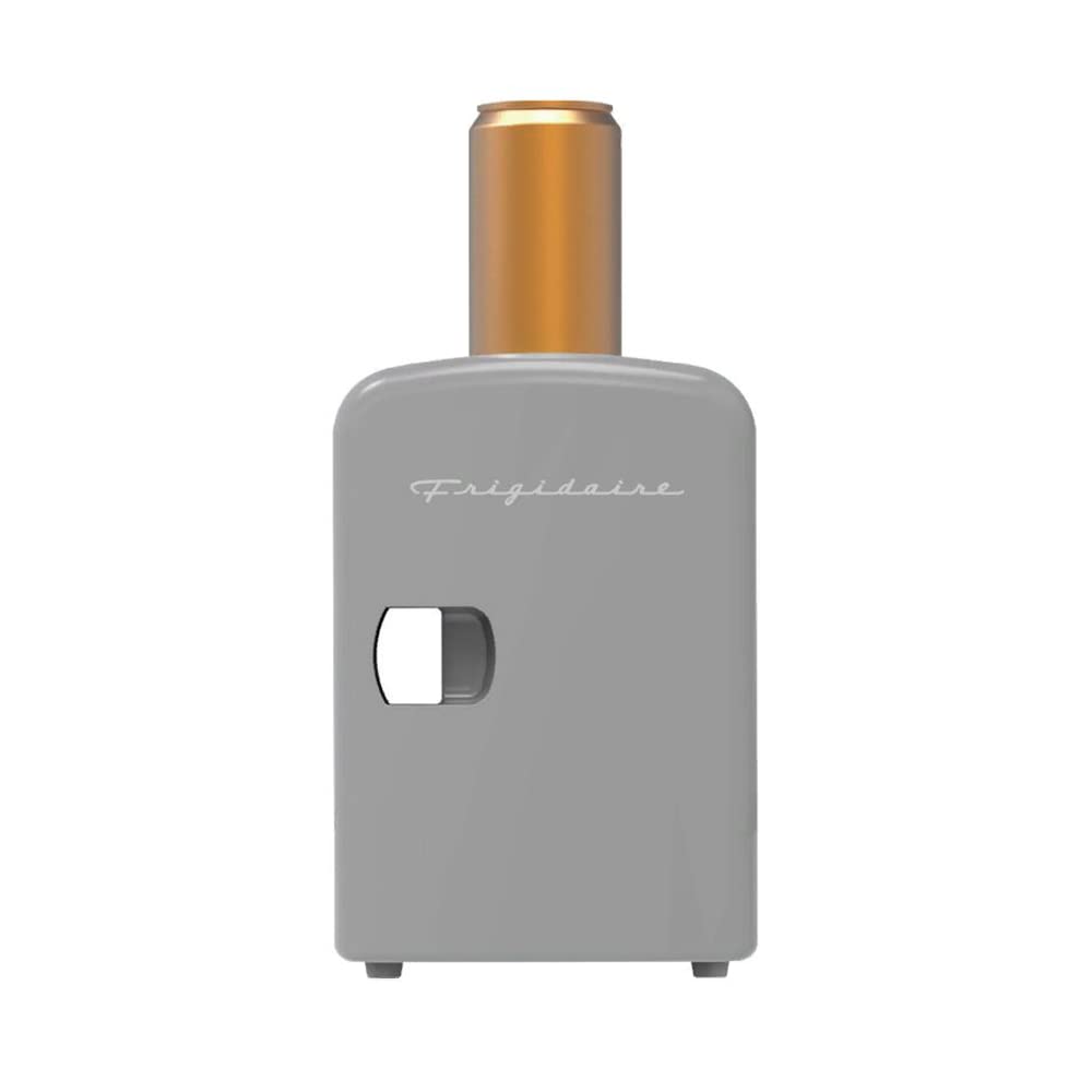 Frigidaire Grey Mini Portable Personal Fridge Cooler, 4 Liter capacity chills six 12 oz. soda cans - EFMIS149-GREY