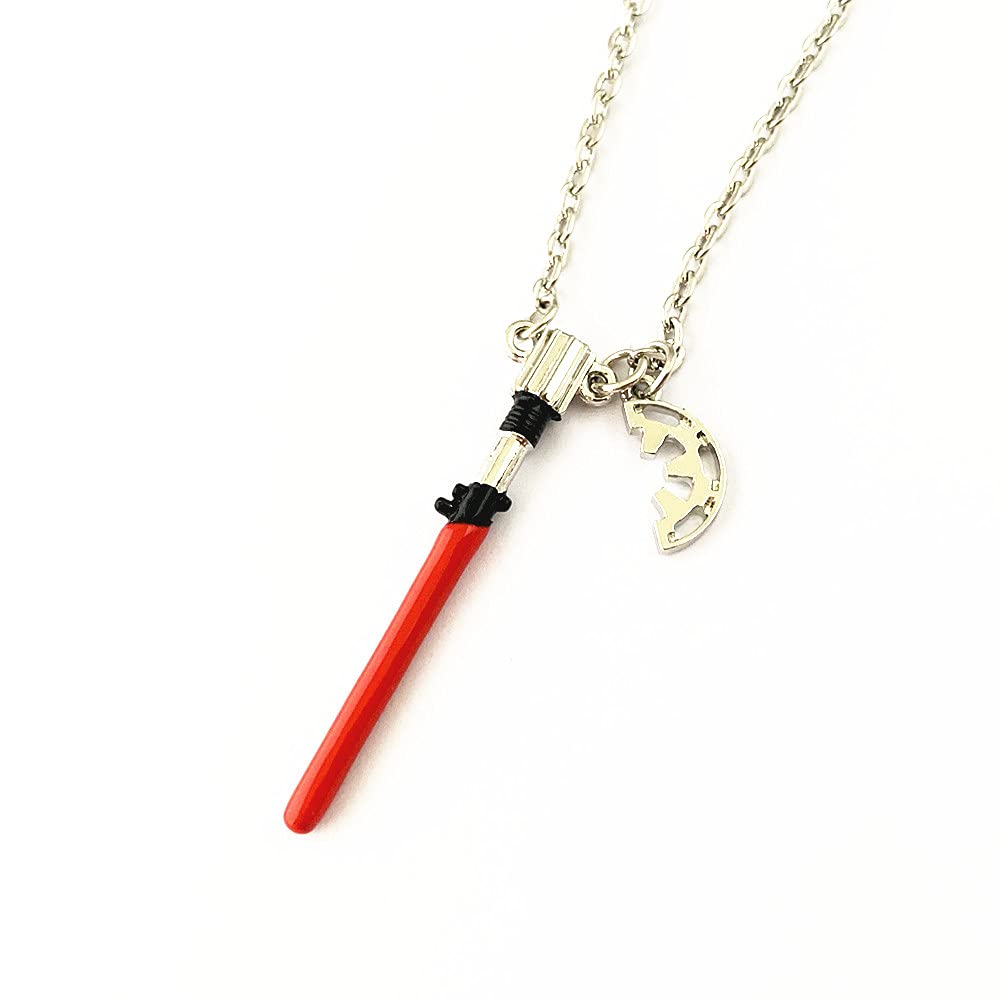 FJCPHAHA Anime Metal Darth Vade Lightsaber Necklace Gifts for Woman Men(1)