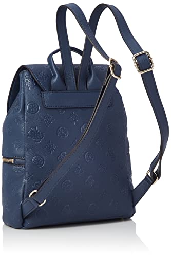 GUESS womens Helaina Flap Backpack, Navy, one size US