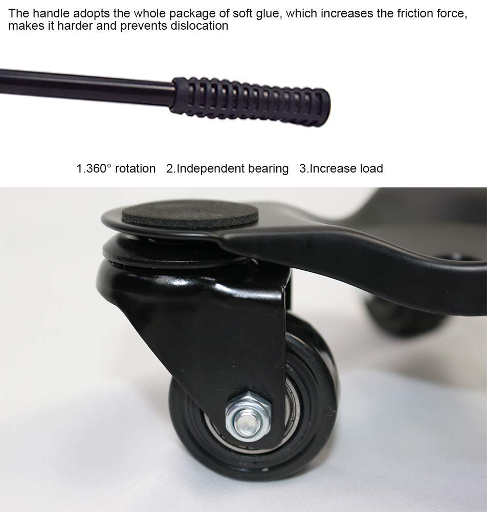 Furniture Moving Artifact Heavy Object Movers with Universal Wheel Crowbar Three Wheel Mover Dolly with Casters Triangle Iron Mover Heavy Moving Tool for Furniture Sofa Bed Bookcase
