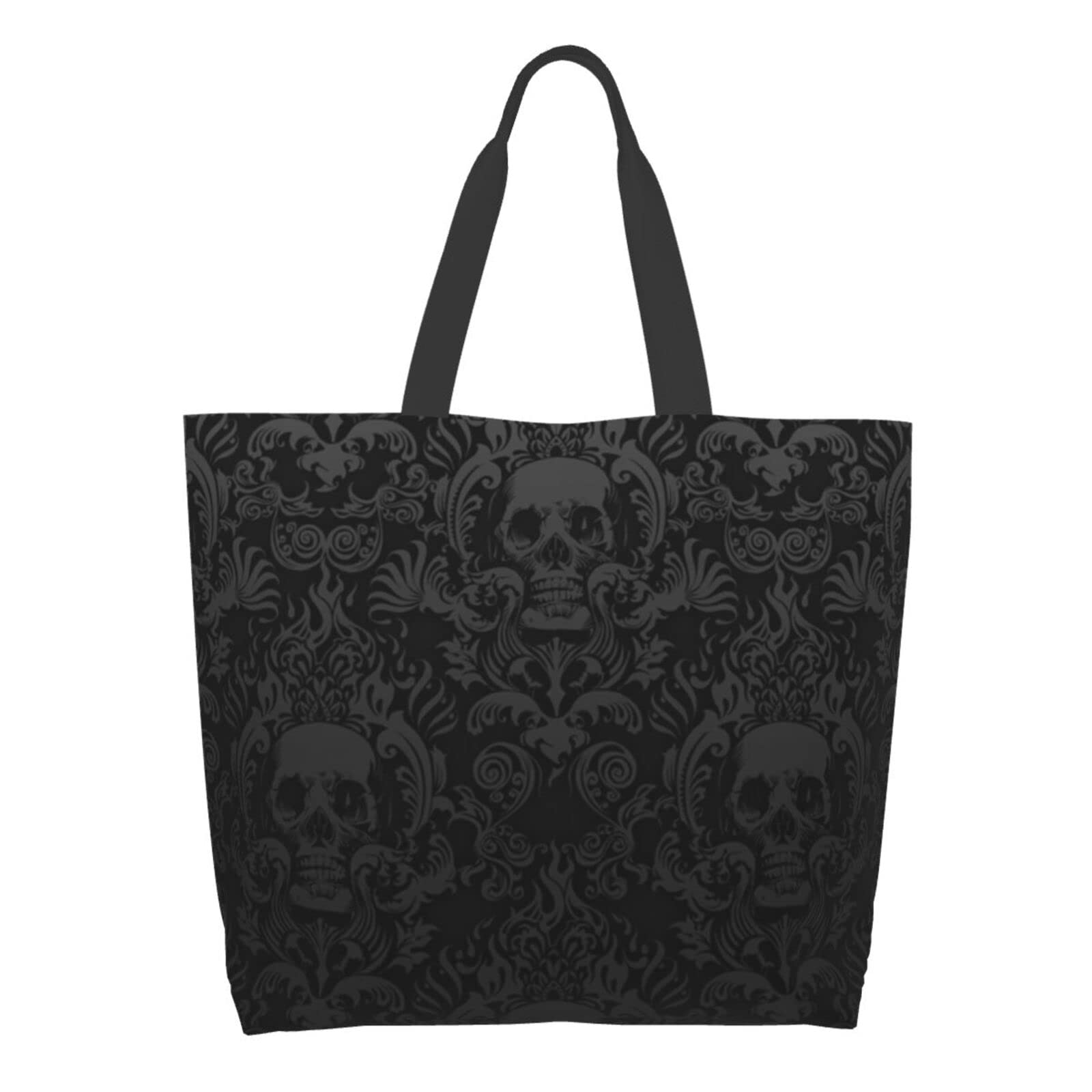 Gothic Wallpaper Skull Printed Women'S Fashion Large Waterproof Tote Shoulder Bag For All Kinds Of Everyday Uses