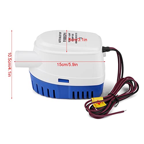 Float Switch Water Pump, Automatic Bilge Pump Boat Bilge Water Pump High-impact Durable Housing Small Siz No Vibration Operation for Pools for Boat Bilges