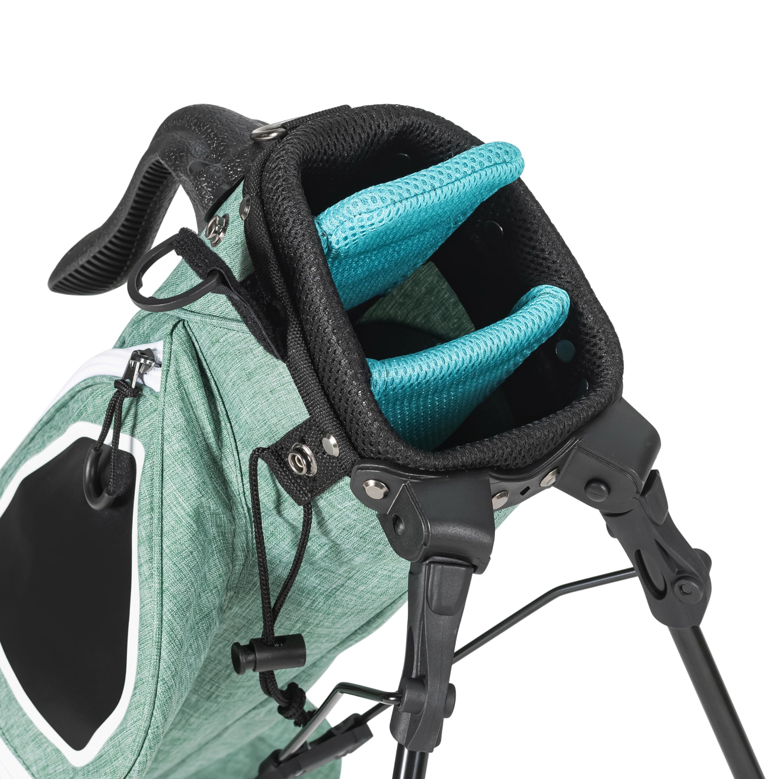Founders Club Lightweight Sunday Golf Bag with Dual Strap and Stand -Easy to Carry Pitch & Putt- Driving Range - Par 3 Stand Bag (Green)