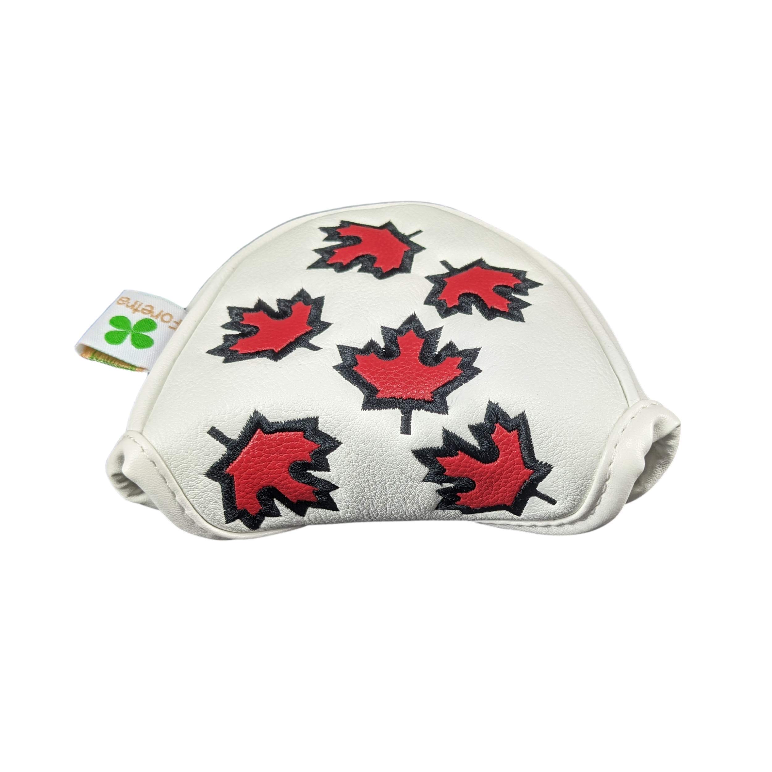 Foretra β Canada Maple Leaf - Golf Putter Headcover Quality PU Leather Magnetic Closure for Mallet Style Putters Scotty Cameron Odyssey Taylormade Ping