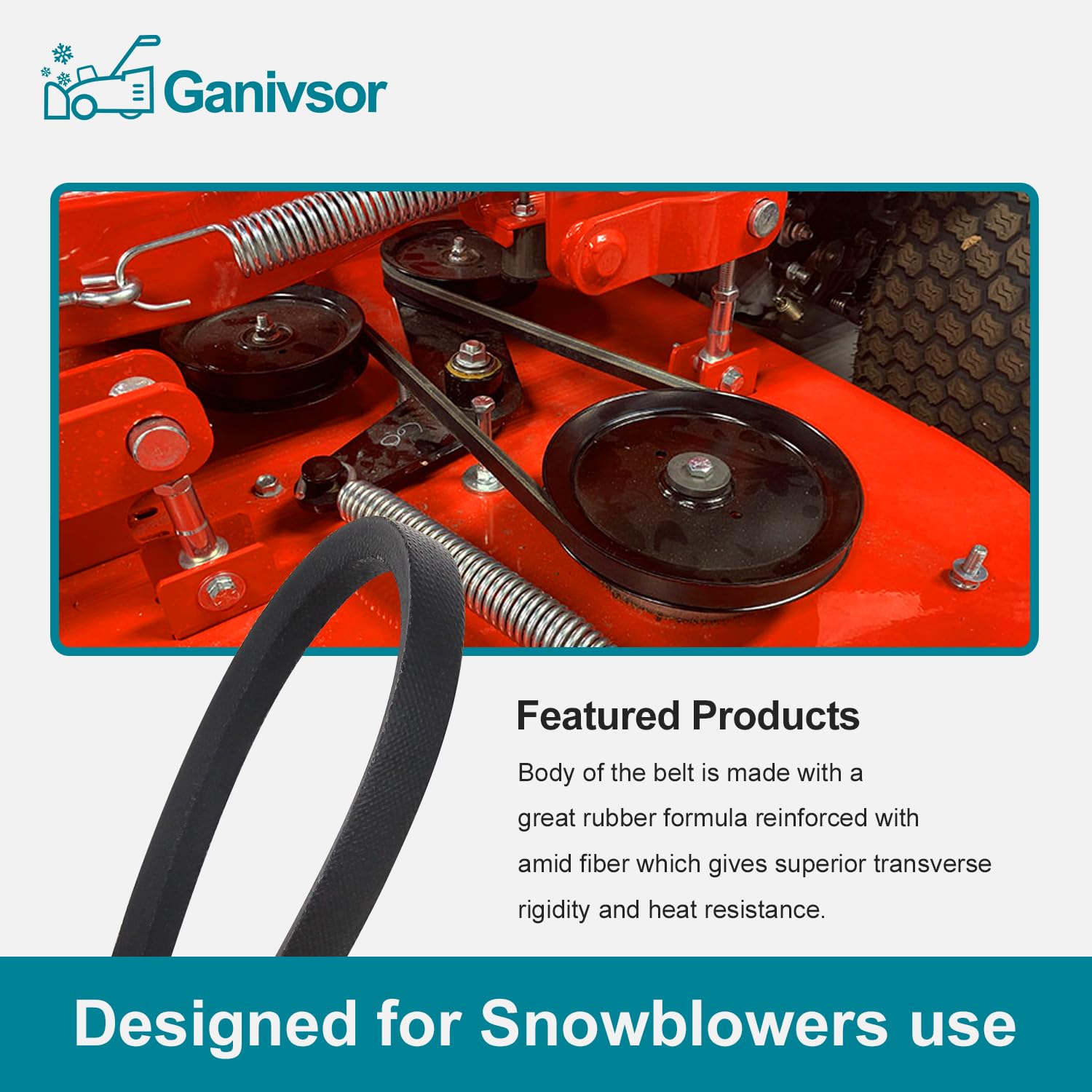 Ganivsor 106-4498 Drive Belt for Toro 726 OE 826 Stens 265-180 (1/2" X 43")