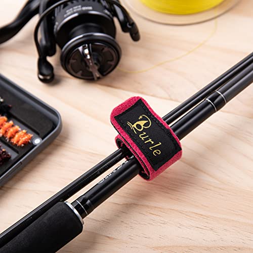 Goture Fishing Rod Strap Holder Nylon for Spinning Rods and Fly Rods,Pole Stretchy Belts Ties,Magic Tape Strap 0.7 oz