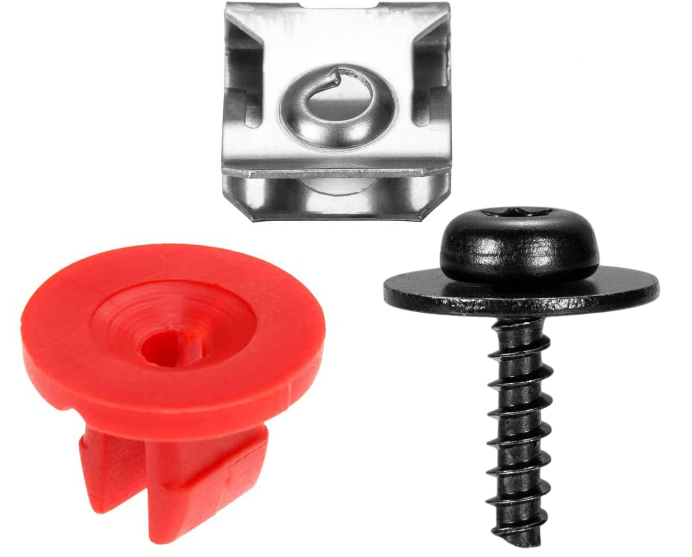 Flow.month 10 Sets Fender Liner Engine Cover Splash Shield T30 Torx Screws Clip Set Fit for Ford Focus Escape Explorer, Replacement for The Part# W702413-S307 W715835-S300 W702438-S300
