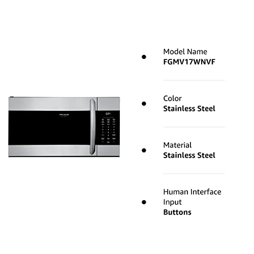 FRIGIDAIRE FGMV17WNVF Over The Range Microwave Oven with 1.7 cu. ft. Capacity, in SmudgeProof Stainless Steel