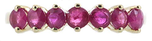 Gin & Grace 14K Yellow Gold Mozambique Genuine 1.74 Ct Ruby Ring for women | Ethically, authentically & organically sourced (Round) shaped Ruby hand-crafted jewelry for her
