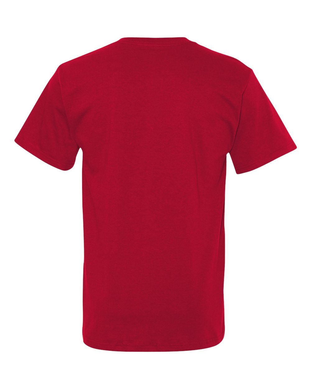 Fruit of the Loom Mens Heavy Cotton HD V-Neck T-Shirt (39VR) -True RED -M