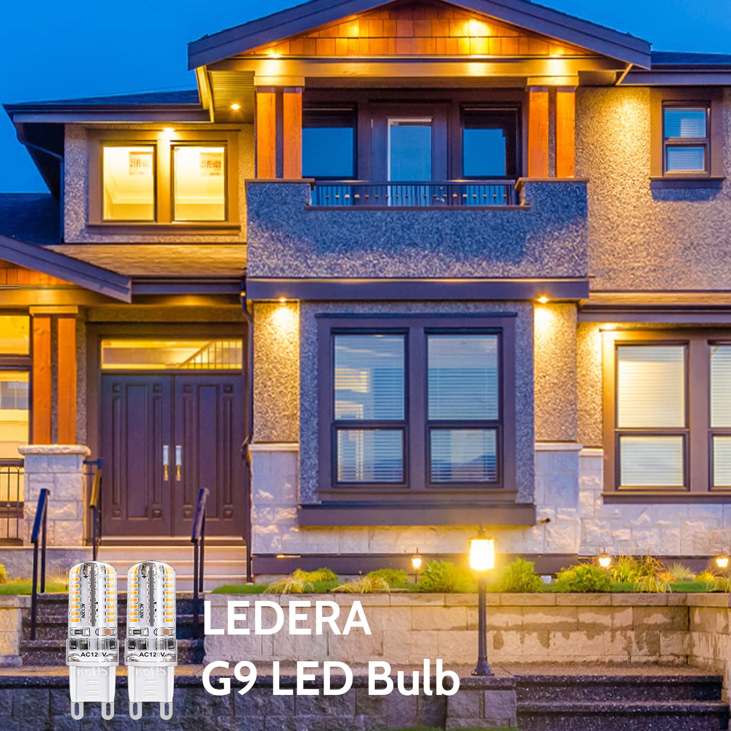 G9 LED Bulb Dimmable, 4W G9 Base Chandelier Light Bulb, 40W Halogen Equivalent, 3000K Warm White, No Flicker, 350LM, 360° Beam Angle for Lighting, 10-Pack