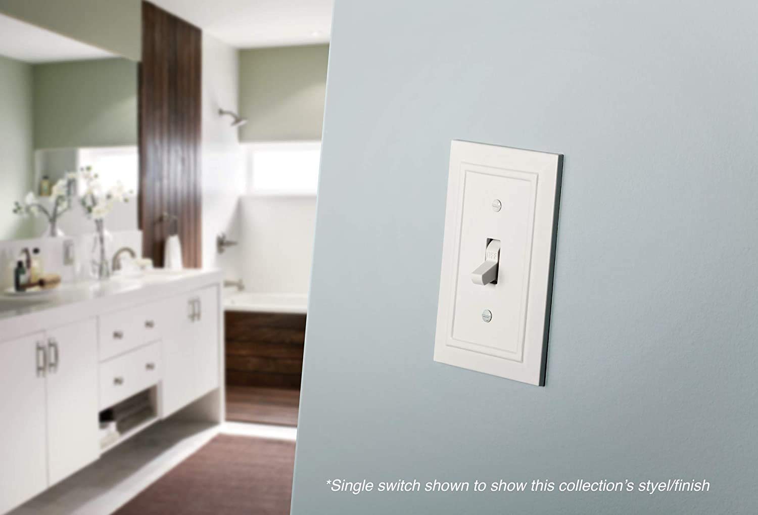 Franklin Brass Classic Architecture (1-Pack) Decorative Light Switch Cover Pure White 3-Gang Decorator/Rocker Wall Plate Triple Switch Plate Cover Electrical Outlet Covers W35250-PW-C