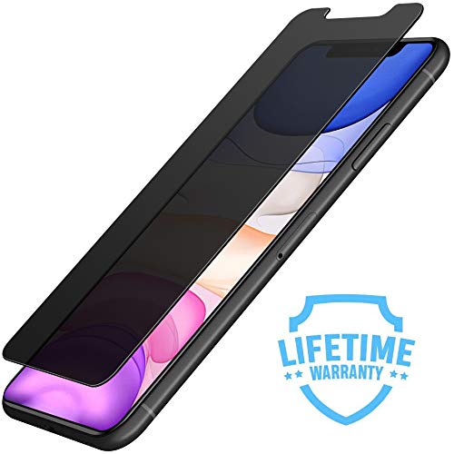 Fotbor for iPhone XR/iPhone 11 Screen Protector Privacy Tempered Glass Film, [2 Pack] iPhone 11 Privacy Screen Protector/iPhone XR Privacy Screen Protector Anti Spy Easy Install Case Friendly 6.1 Inch