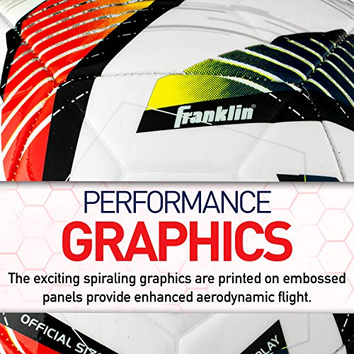 Franklin Sports MLS Tornado - Official Size 5 - Soft Cover - Weight Soccer Ball - Air Pump Included