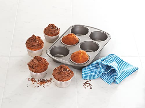 Good Cook 04033 Non-Stick Texas Muffin Pan, Steel, 3-1/2 in Dia x 16-1/2 in L x 10 in W x 8.7 in H