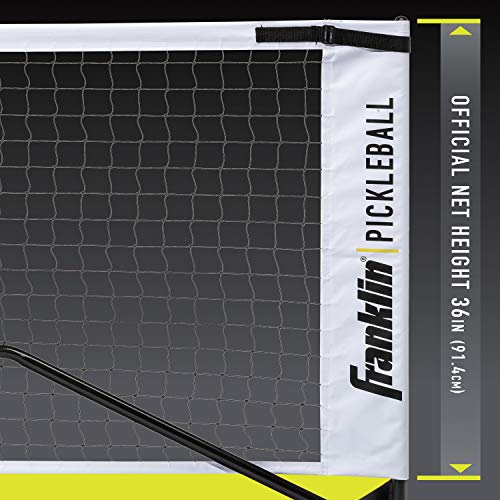 Franklin Sports Pickleball Net - Official Size with Wheels -Superior Portability, White/Black