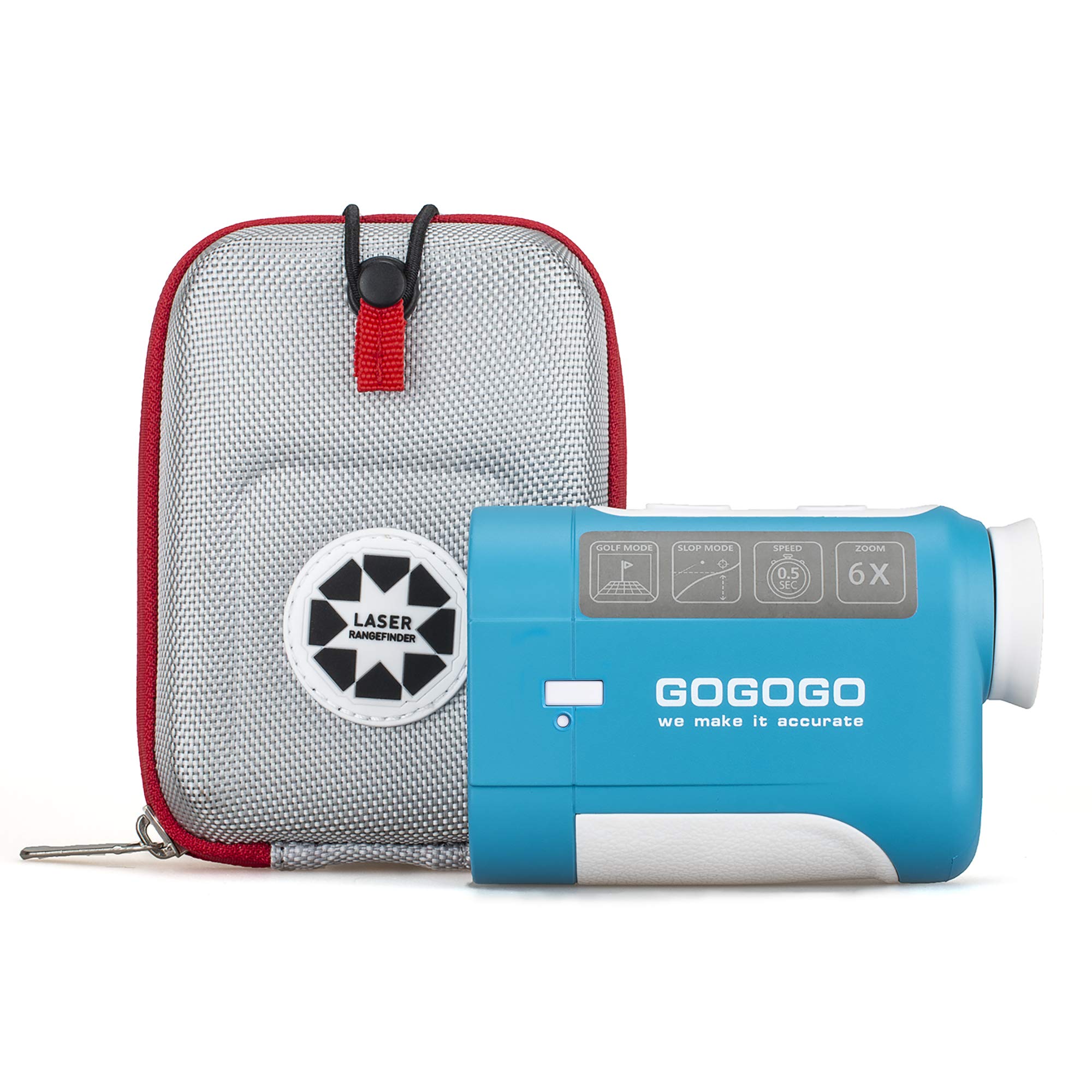 Gogogo Sport Vpro Laser Golf/Hunting Rangefinder, 6X Magnification Clear View 650/1200 Yards Laser Range Finder, Lightweight, Slope, Pin-Seeker & Flag-Lock & Vibration (GS06-650B)