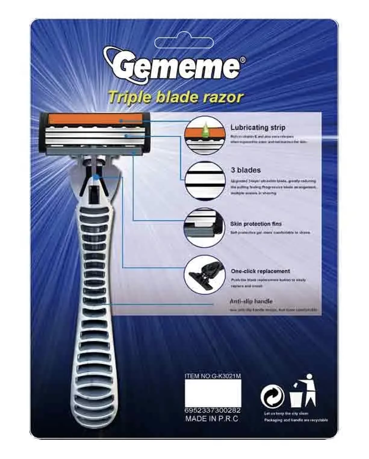 Gememe Triple blade razor
