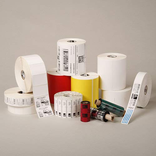 Zebra Technologies 10005853-EA Z-Perform 2000T Paper Label, Thermal Transfer, Perforated, 4" x 6", 1" Core, 5" OD, 460 Labels per Roll