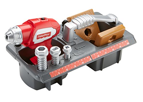 Fisher-Price Preschool Toy Drillinâ Action Tool Set with Sounds, 10 Pieces for Construction Pretend Play for Kids Ages 3+ Years