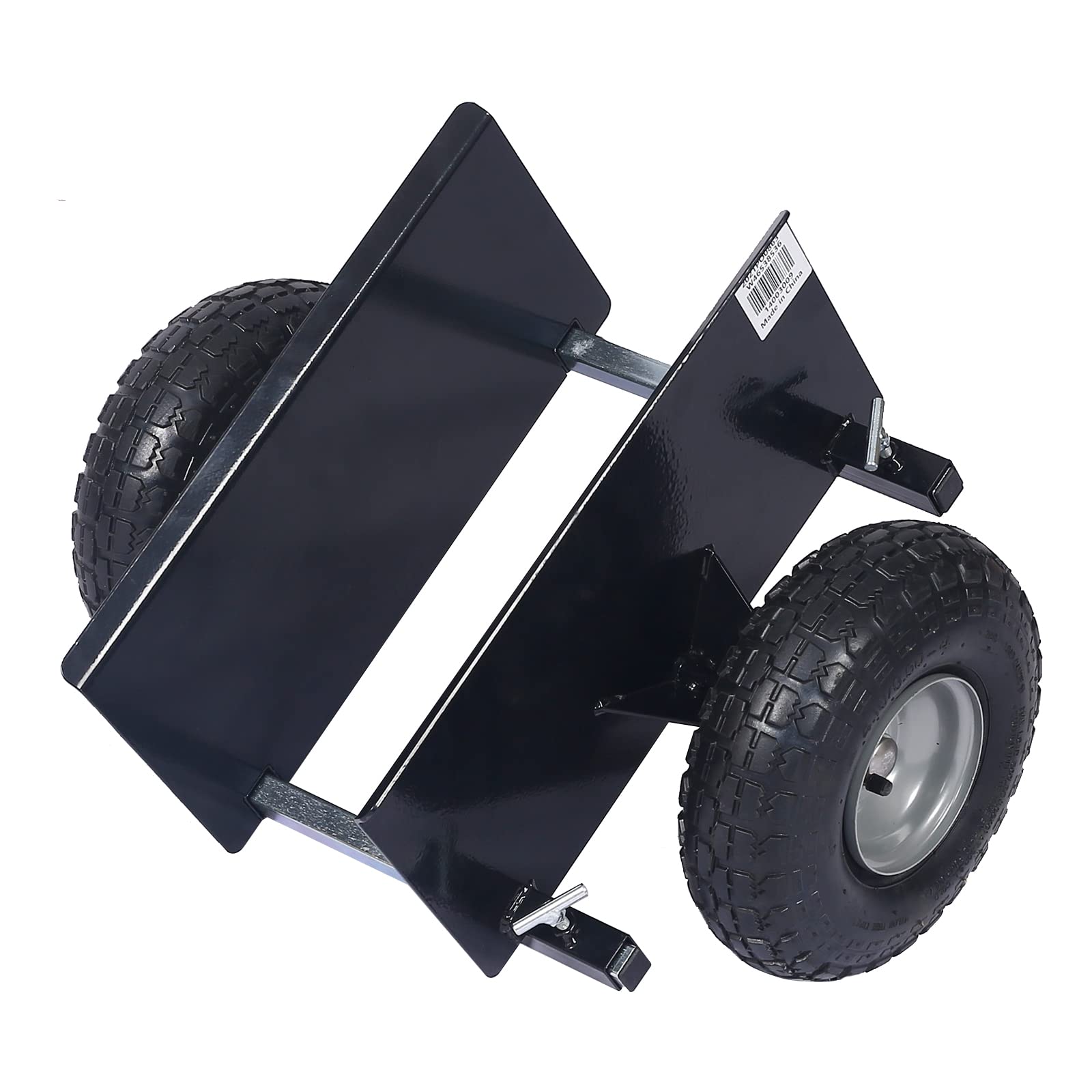 Fulvari Heavy Duty Panel Dolly - All Terrain Moving Cart with 10" Pneumatic Wheels, 600LBS Load Capacity, Auto Clamp Design, Alloyed Steel Construction, for Heavy Appliance & Material Handling, Black