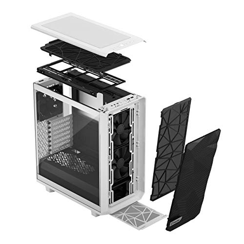 Fractal Design Meshify 2 Compact White ATX Flexible High-Airflow Tempered Glass Window Mid Tower Computer Case
