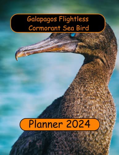 Galapagos Flightless Cormorant Sea Bird Planner 2024
