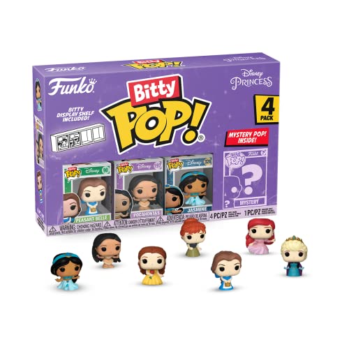 Funko Bitty Pop! Disney Princess Mini Collectible Toys 4-Pack - Peasant Belle, Pocahontas, Jasmine & Mystery Chase Figure (Styles May Vary)