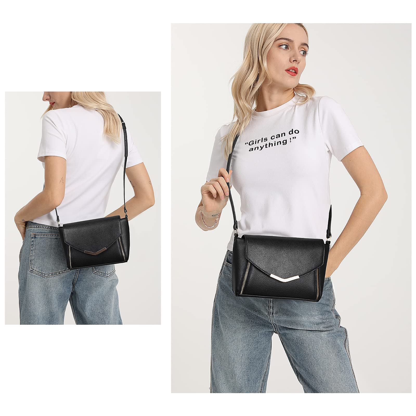 GLITZALL Snake Print Crossbody Bags and Small Purse for Women Over the Shoulder Purses and Handbags with Adjustable Strap