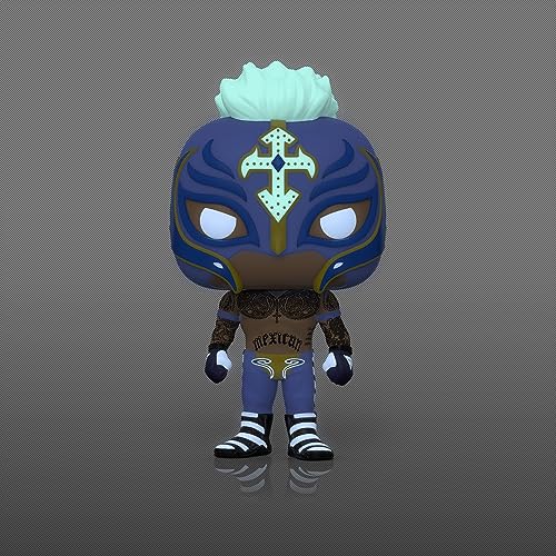 Funko POP WWE: Rey Mysterio, Glow in The Dark, Amazon Exclusive, Multicolor, (58784)