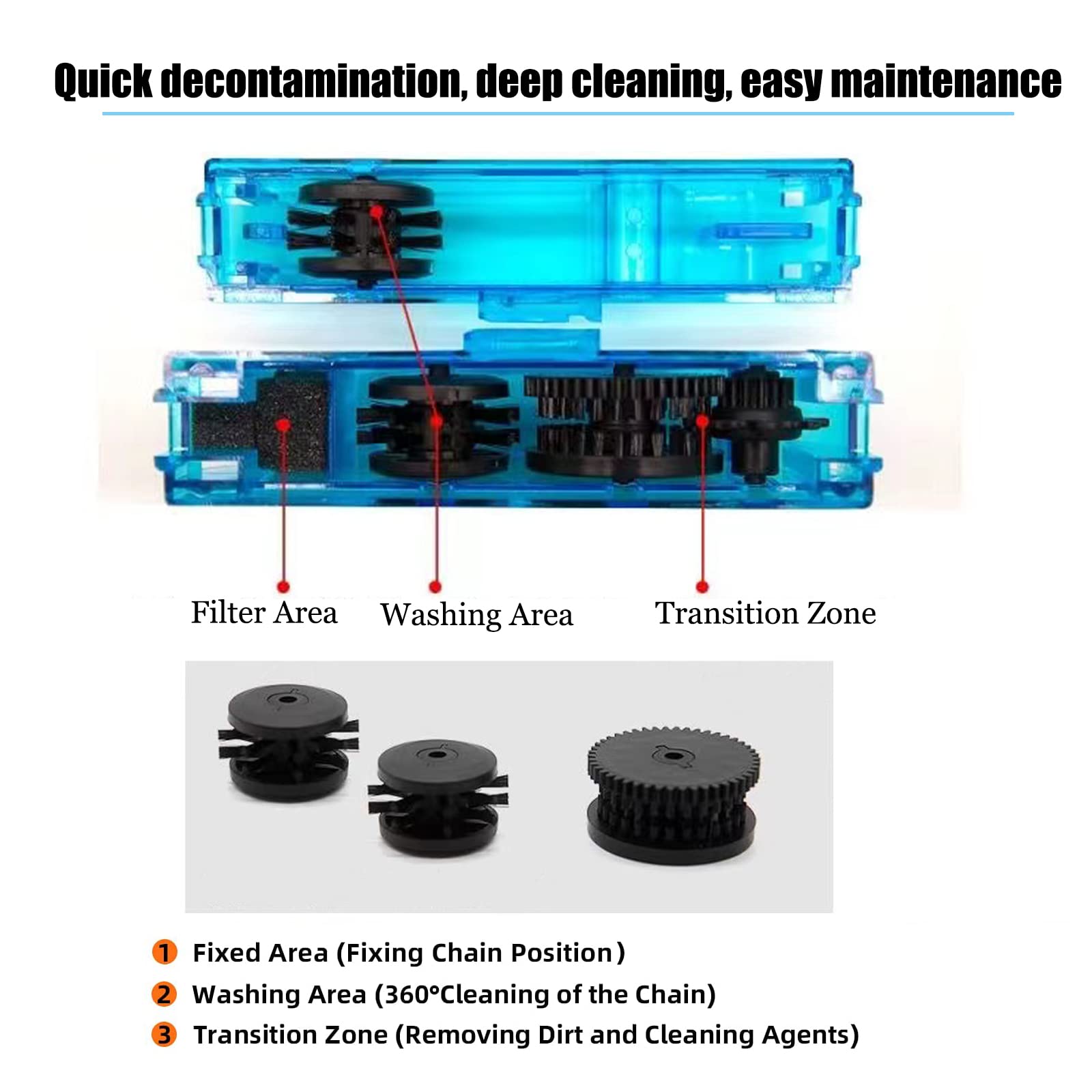 Forisi Bicycle Chain Cleaner, Professional Bicycle Chain Cleaning, Bicycle Chain Lubrication Tool Set for Mountain Bike Road Bike and BMX