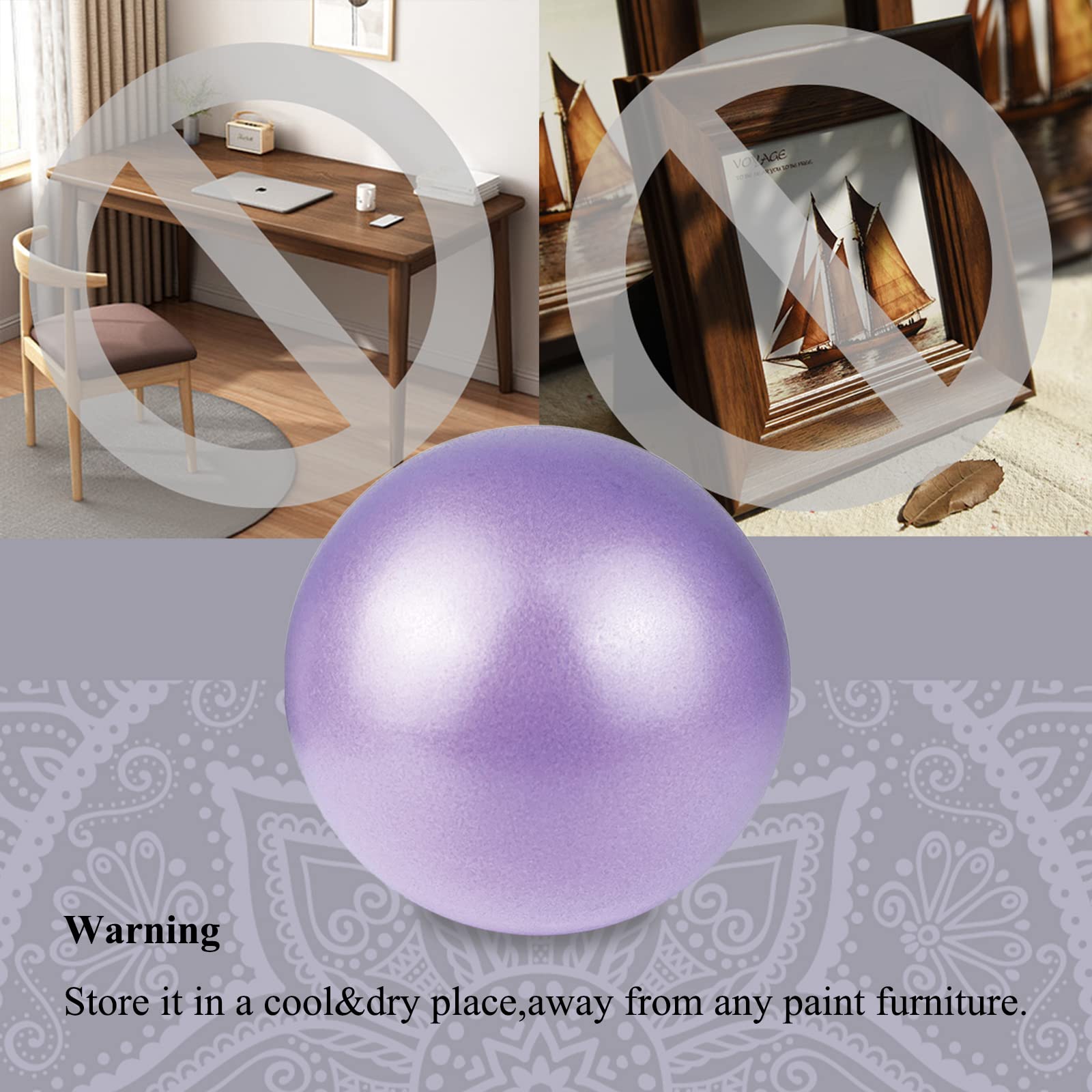 FYOURH Pilates Ball 9 inch with Pump 5.2oz for Exercise Home Workout Physical Therapy Yoga Pink