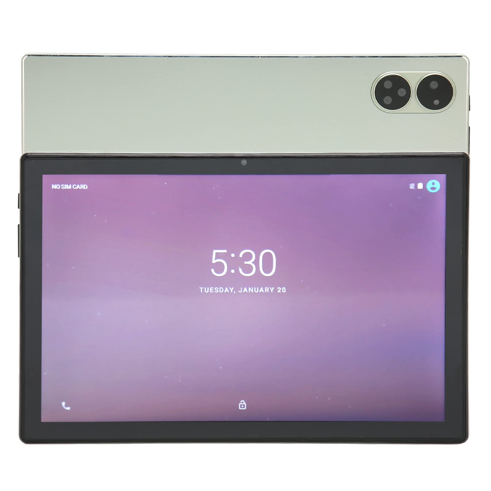 Haofy 10 Inch Tablet, Green 100‑240V 6G 256G 1960x1080 IPS Screen Gaming Tablet for Travel (US Plug)