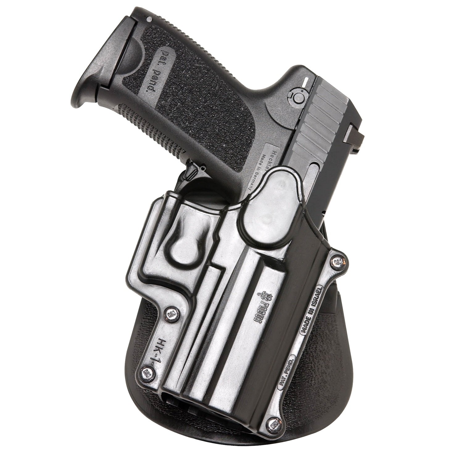 Fobus HK1 Standard Hoslter for H&K USP 9mm & .40 Full Size & 9mm .40 & .45 Compact, Ruger SR40, SR9 & SR9C, Walther PPS M2 9mm, Right Hand Paddle,Black