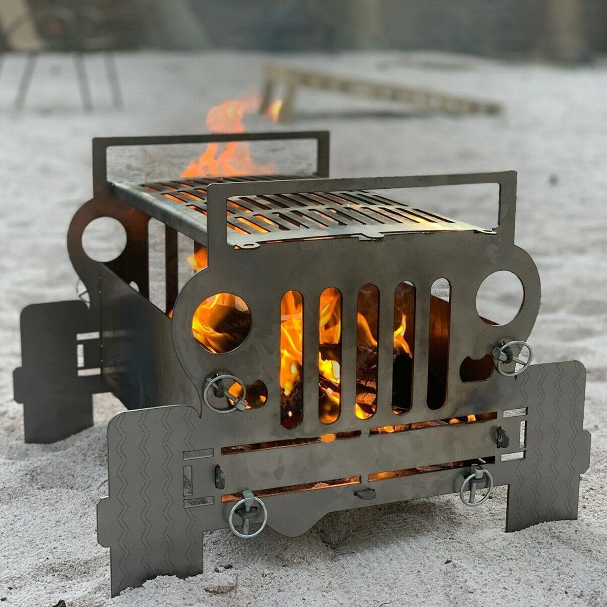 Fire Pits & Bowls, Multifunctional BBQ Grill Table, Garden Patio Heater, Outdoor Firepit Bowl for Camping Picnic Backyard Bonfire