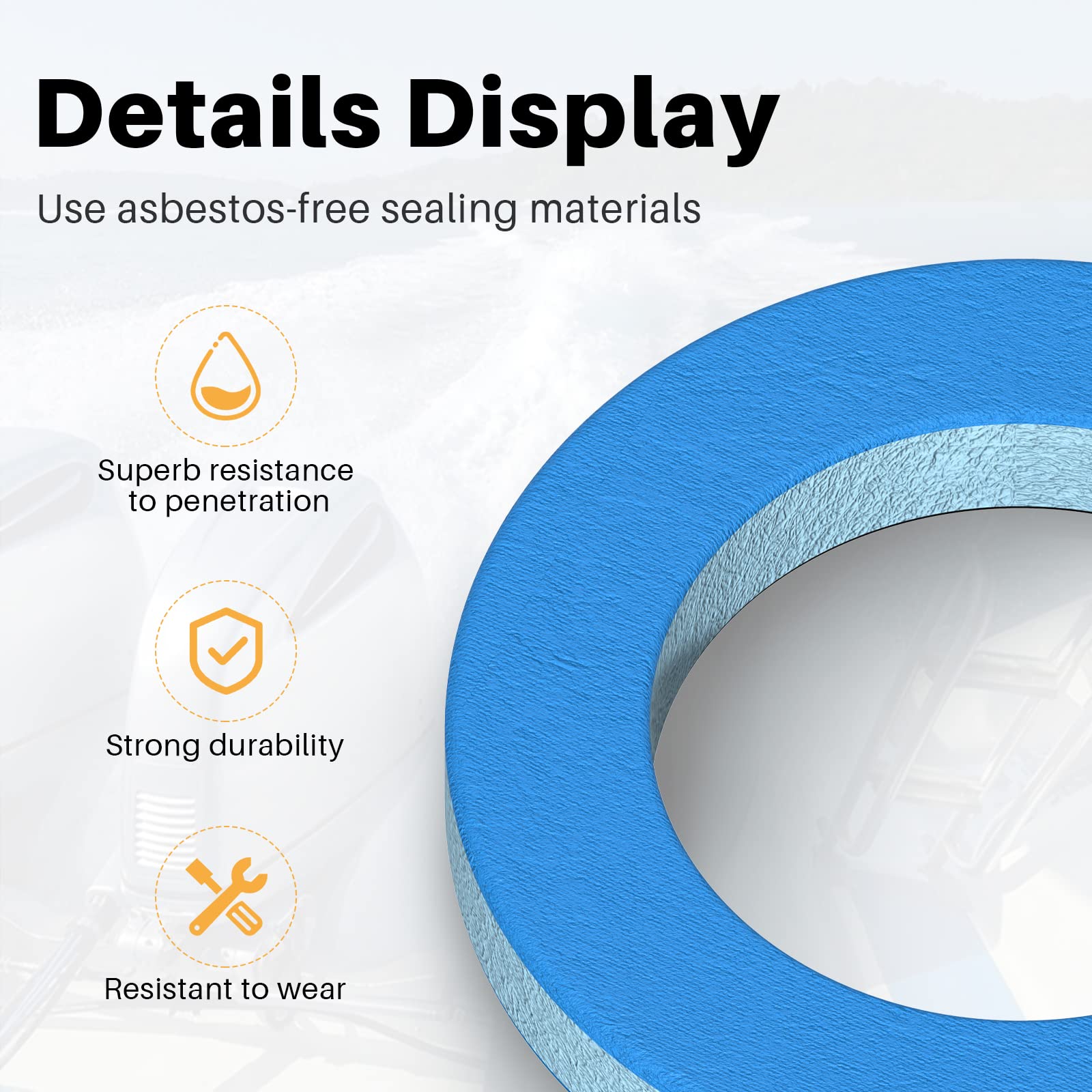 Gearcase Drain Plug Seal, Lower Unit Drain Plug Seal Washer Gaskets 10Pcs 3/8β-16 Oil Drain Plug Seal Washers Compatible with Most Mercury/Mariner Outboards and Mercruiser