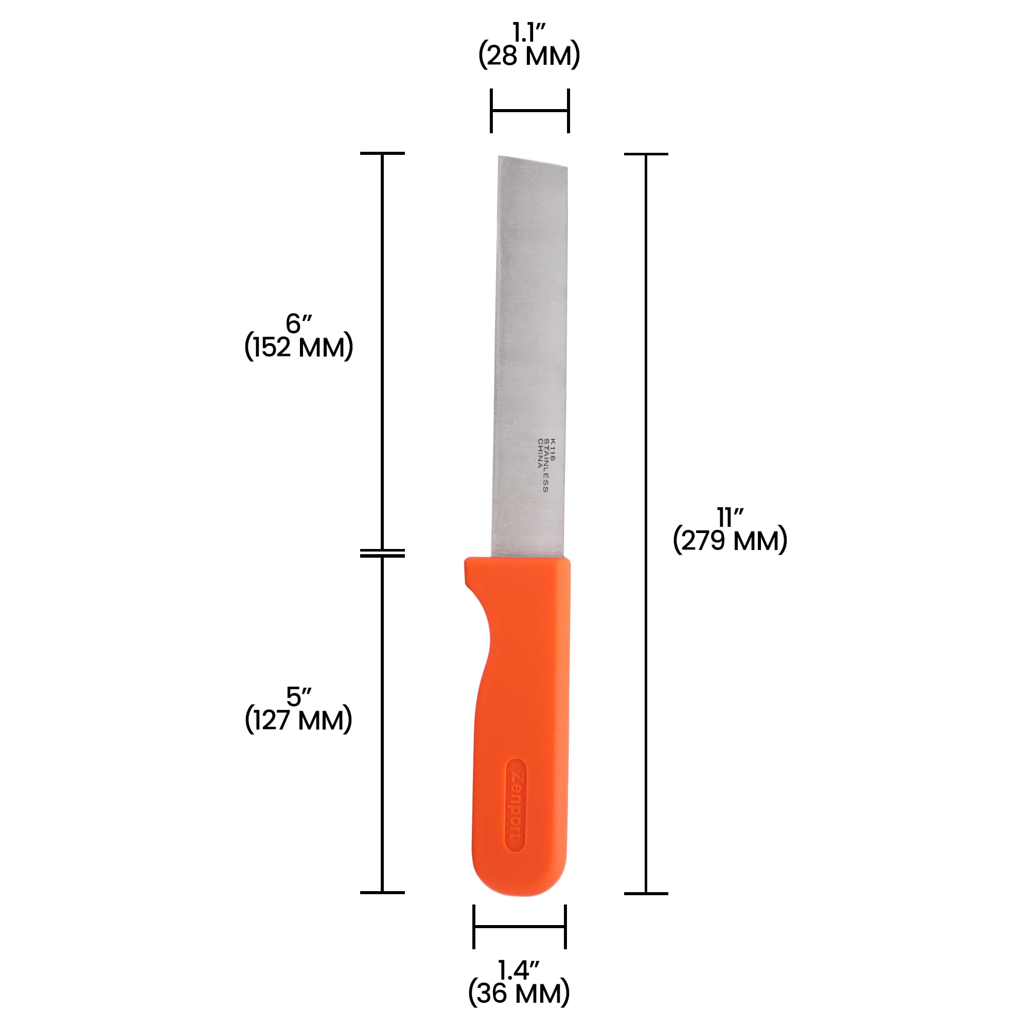 Zenport K116 Row Crop Harvest Knife with 6-Inch Stainless Steel Blade, Box of 12