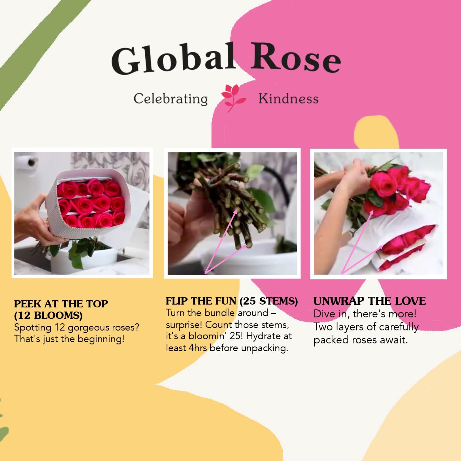 Fresh Roses- 100 Assorted Color Flowers- Lovely Gift (OM)
