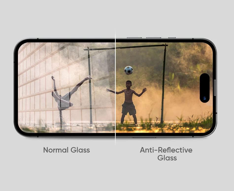 FLOLAB NanoArmour ONETIME PRO Anti Reflective iPhone 14 Plus / 13 Pro Max Anti Glare Screen Protector Best iPhone Tempered Glass- Durable, Smooth as Butter Matte Surface, Easy to Install, Dust Free