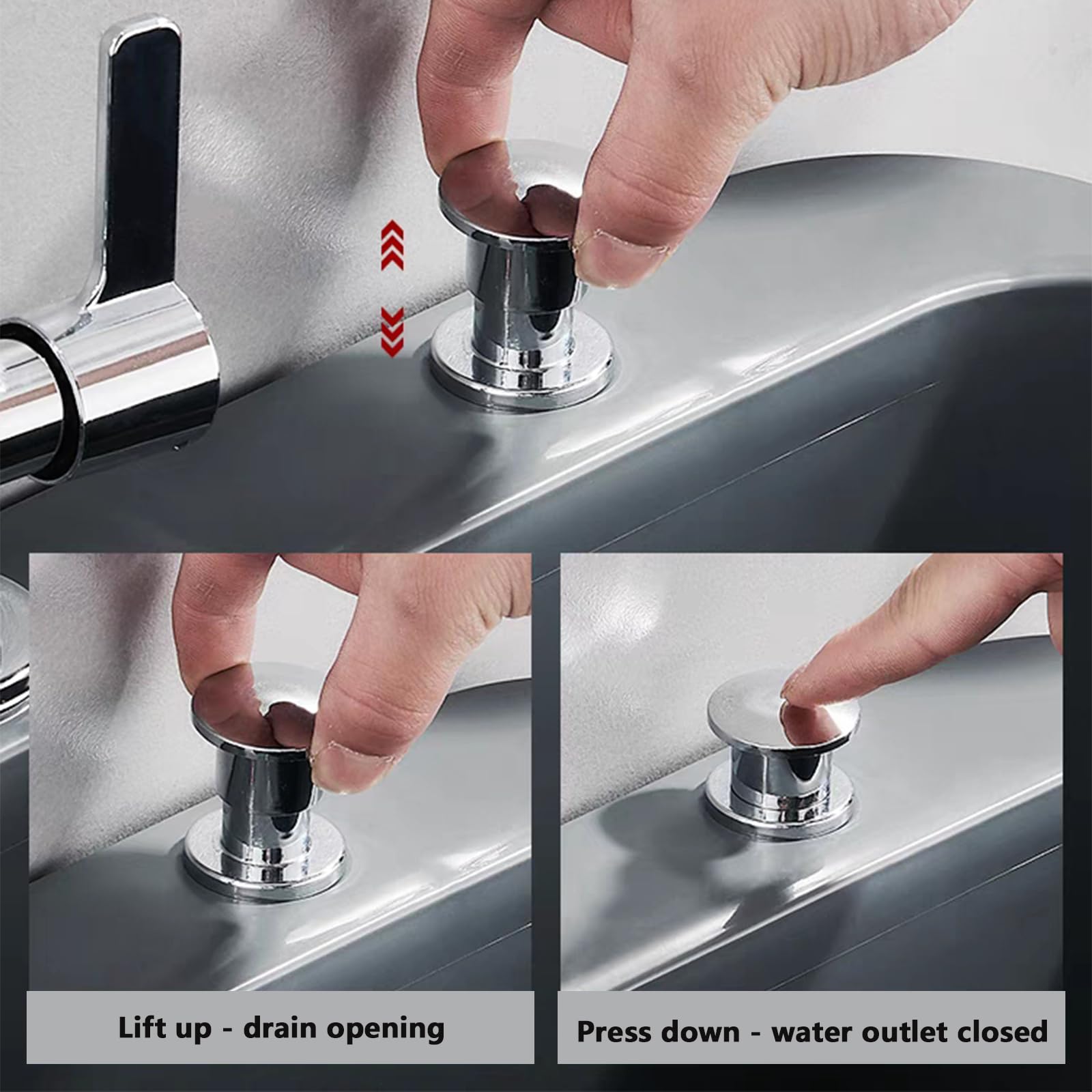 Freestanding Plastic Sink,Commercial Restaurant Kitchen Sink,Single Basin Kitchen Sink,with Faucet and Drainboard(40X40X76.5cm/15.7X15.7X30.1inch,black)